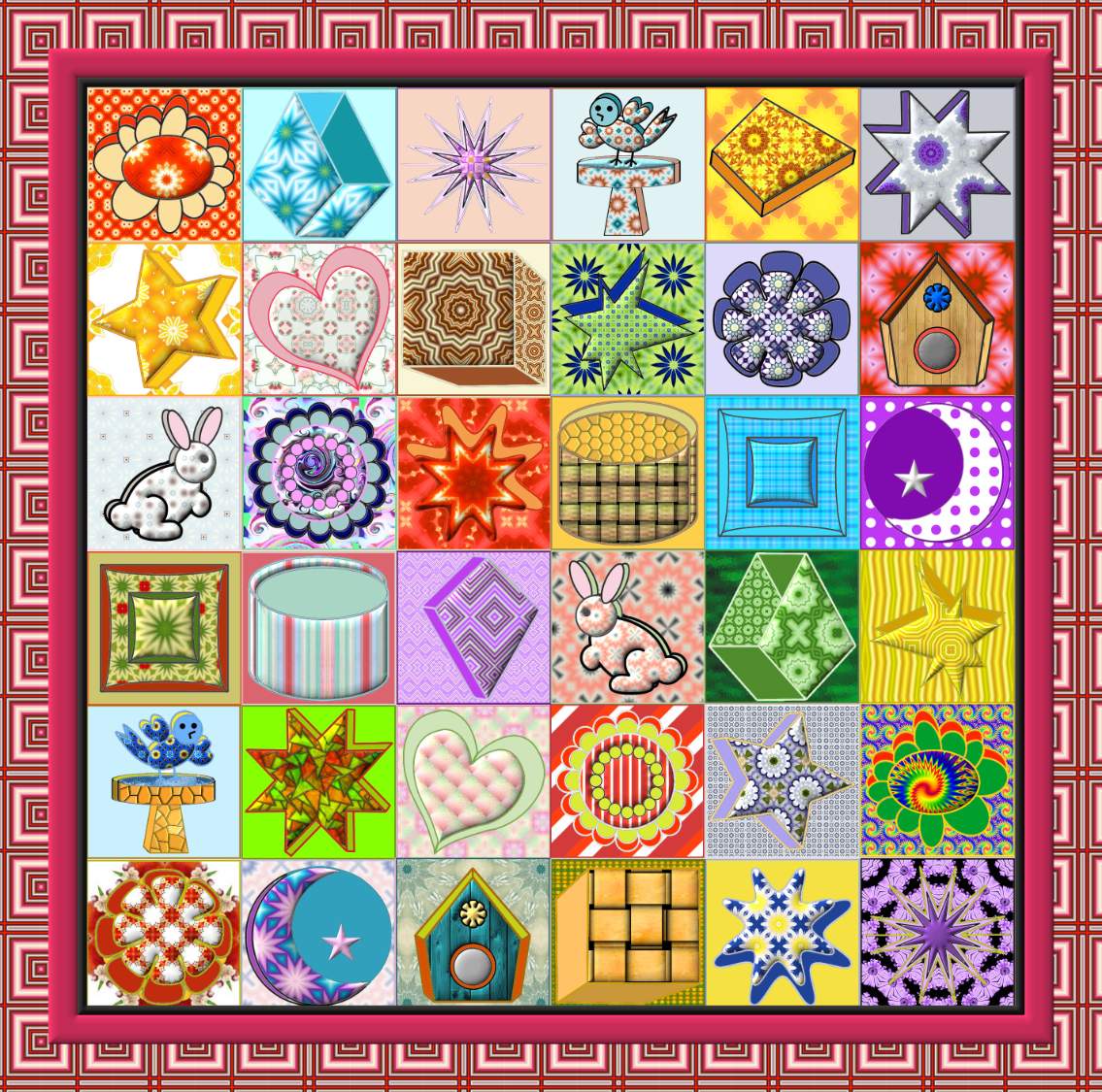 Jigsaw Puzzle | boxes of shapes | 64 pieces | Jigidi