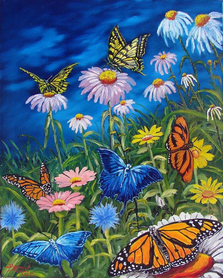 Jigsaw Puzzle | Wildflowers and Butterflies by Dayman Archie | 63 ...
