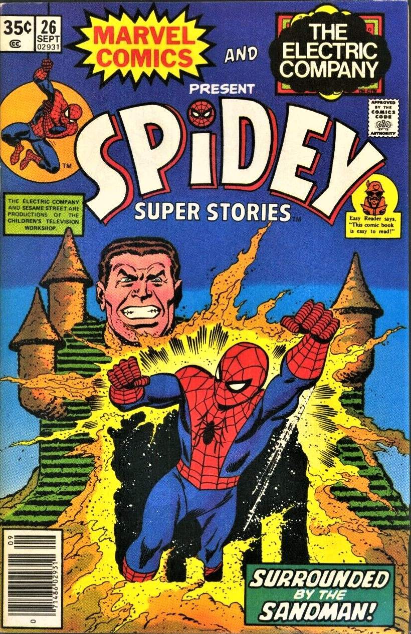 Solve Spidey And Sandman jigsaw puzzle online with 176 pieces