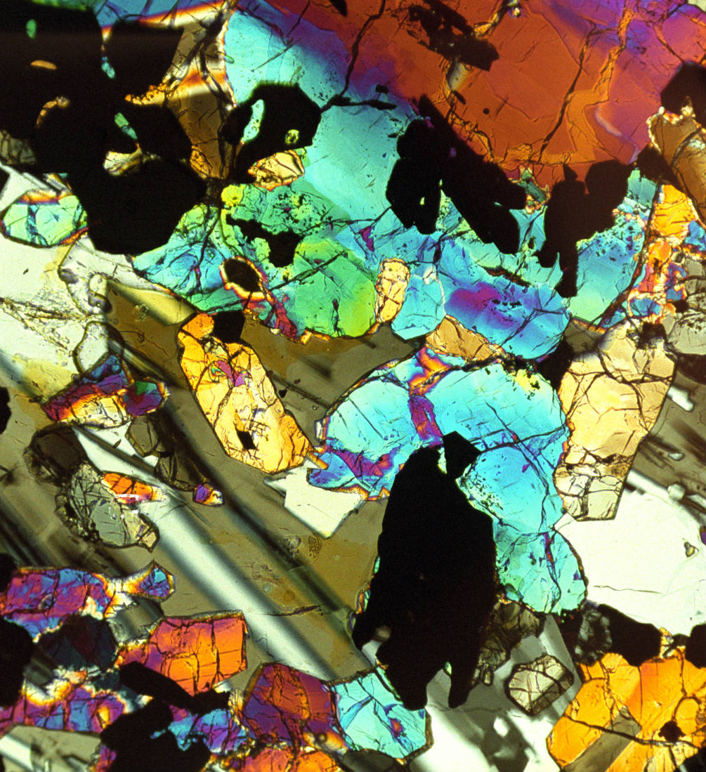 Solve Thin section of gabbro granite from the moon jigsaw puzzle online ...
