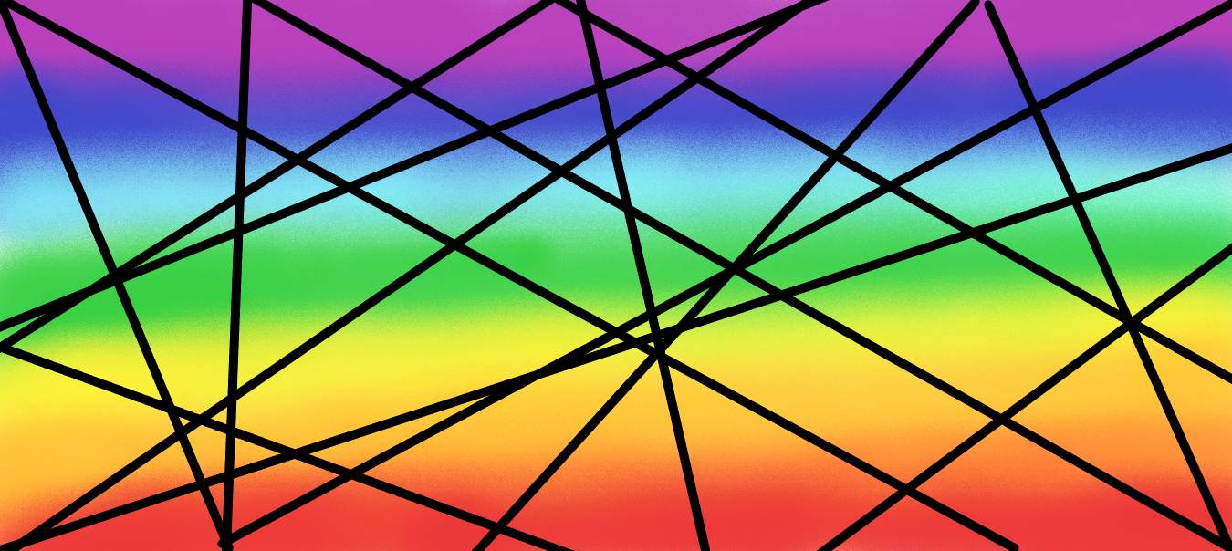 Solve rainbow sections jigsaw puzzle online with 32 pieces