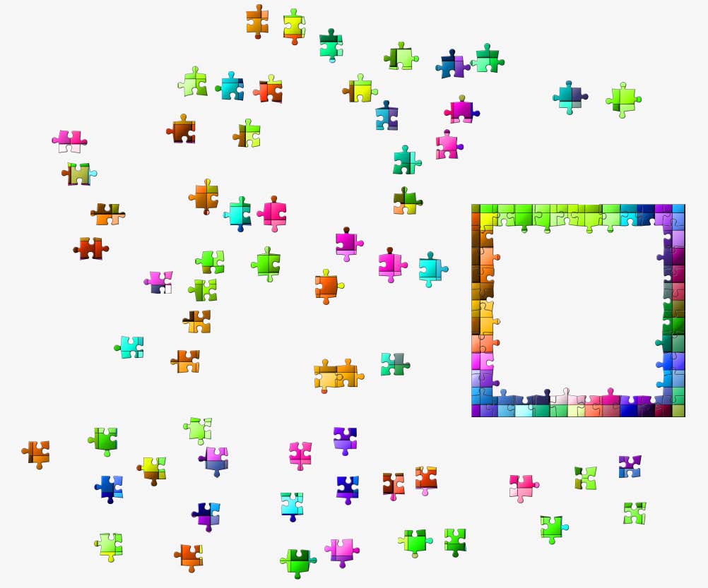 Solve mosaic sorted and edges done jigsaw puzzle online with 80 pieces