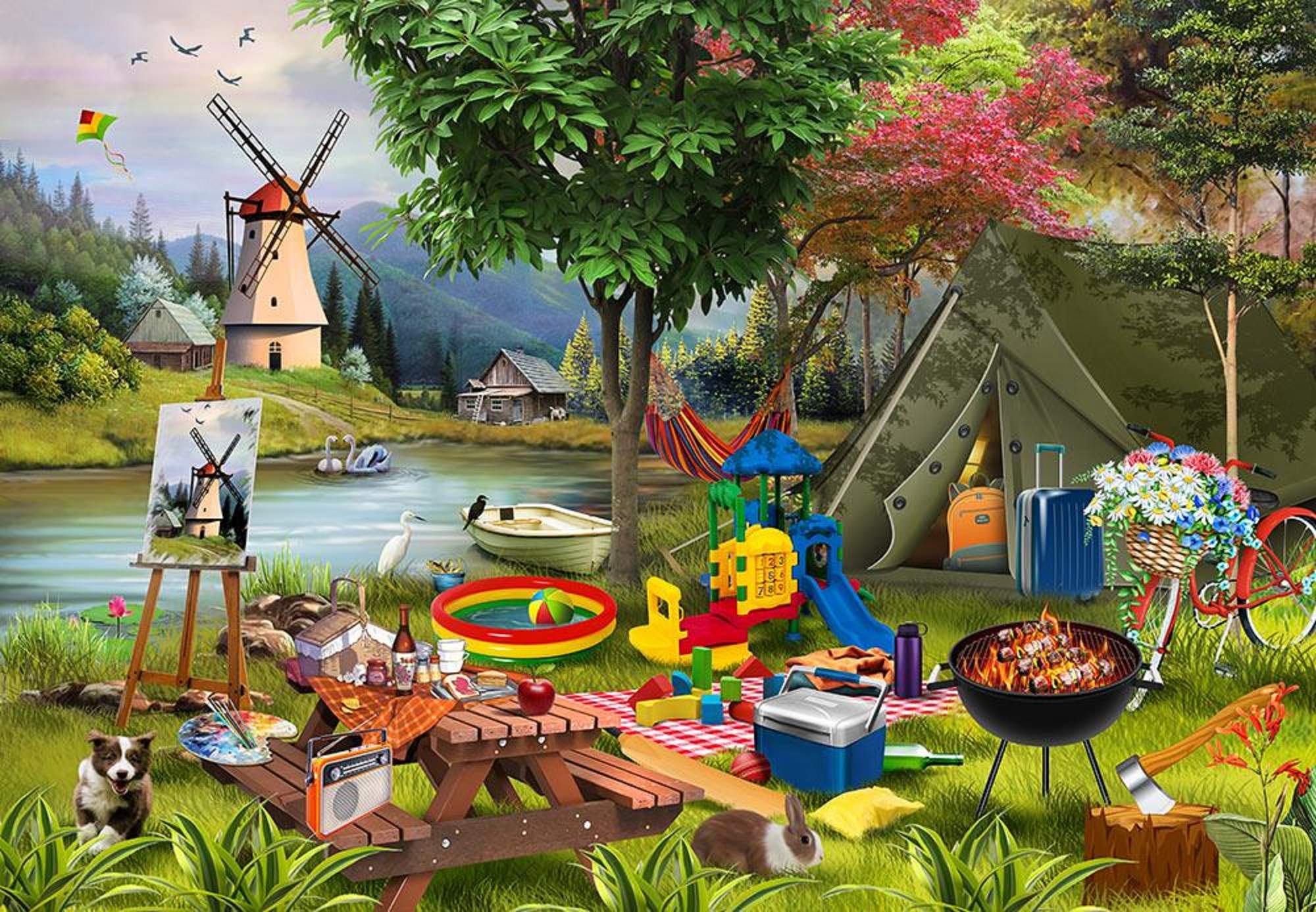 Solve Vive le camping jigsaw puzzle online with 580 pieces