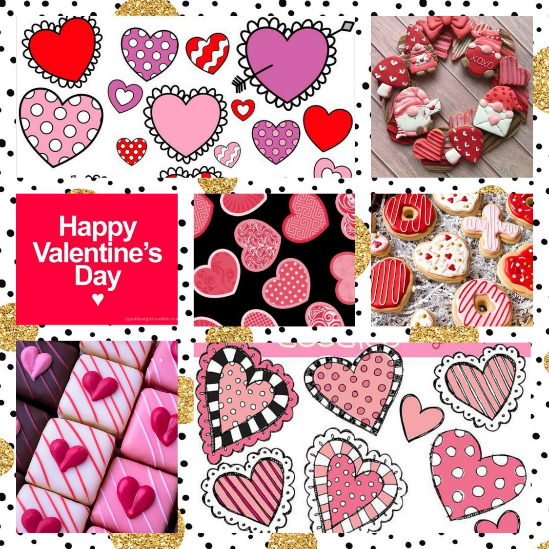 Solve VALENTINE HEARTS jigsaw puzzle online with 64 pieces