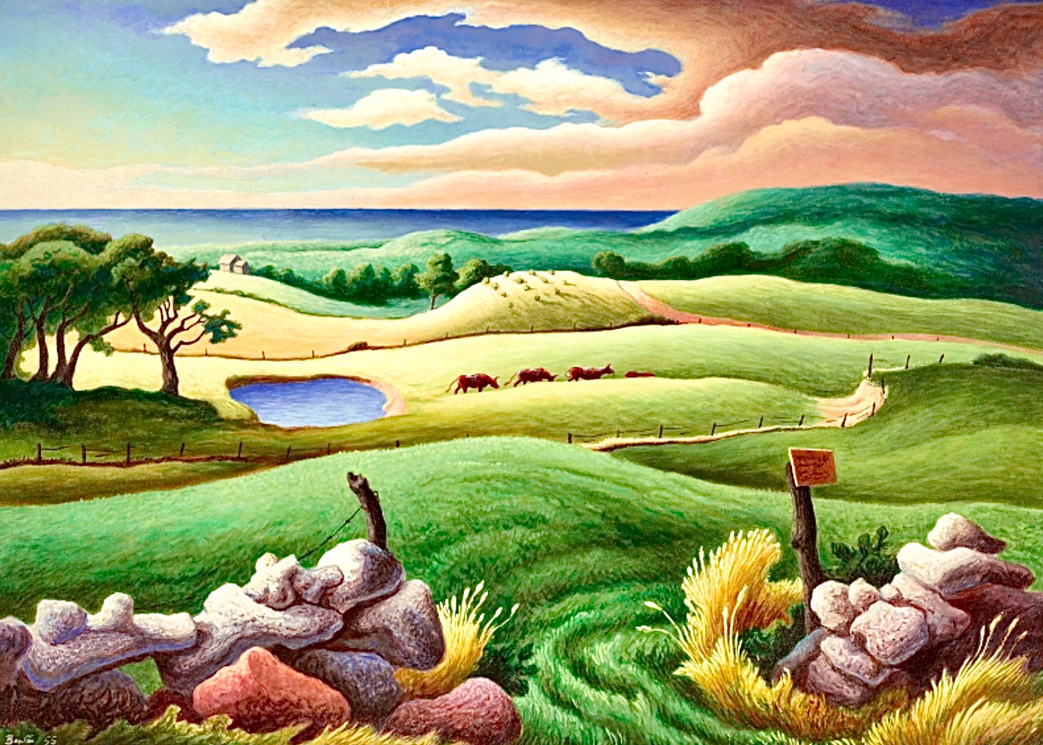 Jigsaw Puzzle | Keith Farm, Chilmark, 1955, Thomas Hart Benton (1889 ...