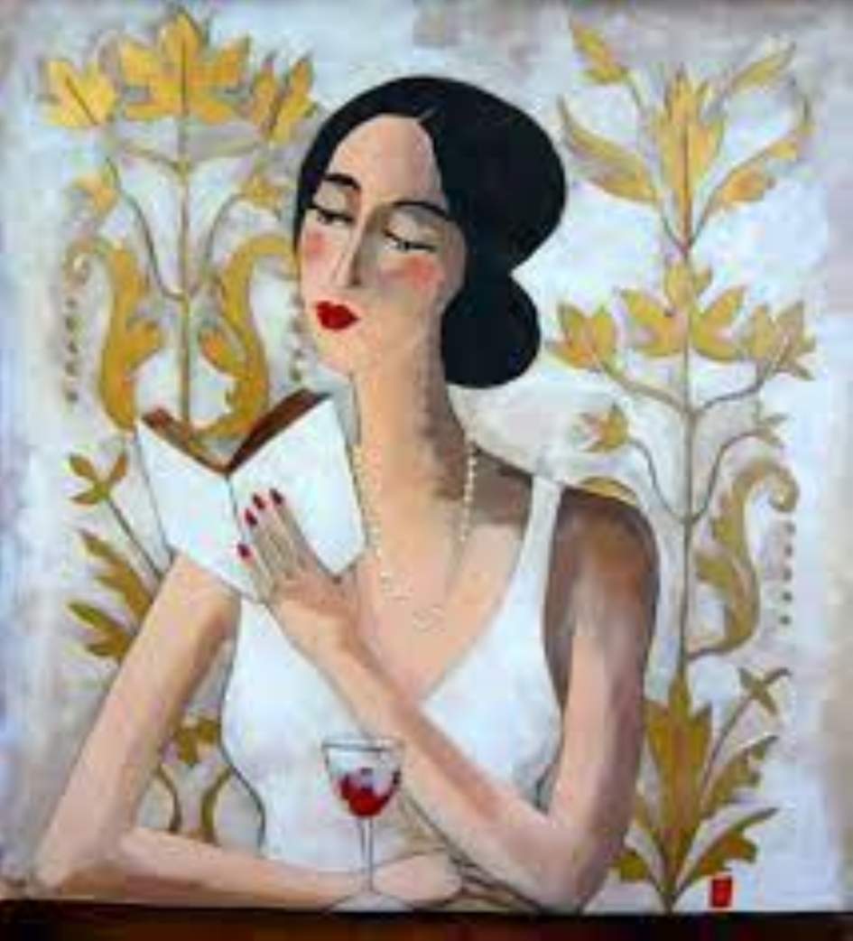 Solve Girl Reading~ Marie Godest (French, 1971) jigsaw puzzle online ...