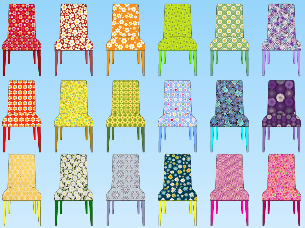 Solve chairs jigsaw puzzle online with 30 pieces