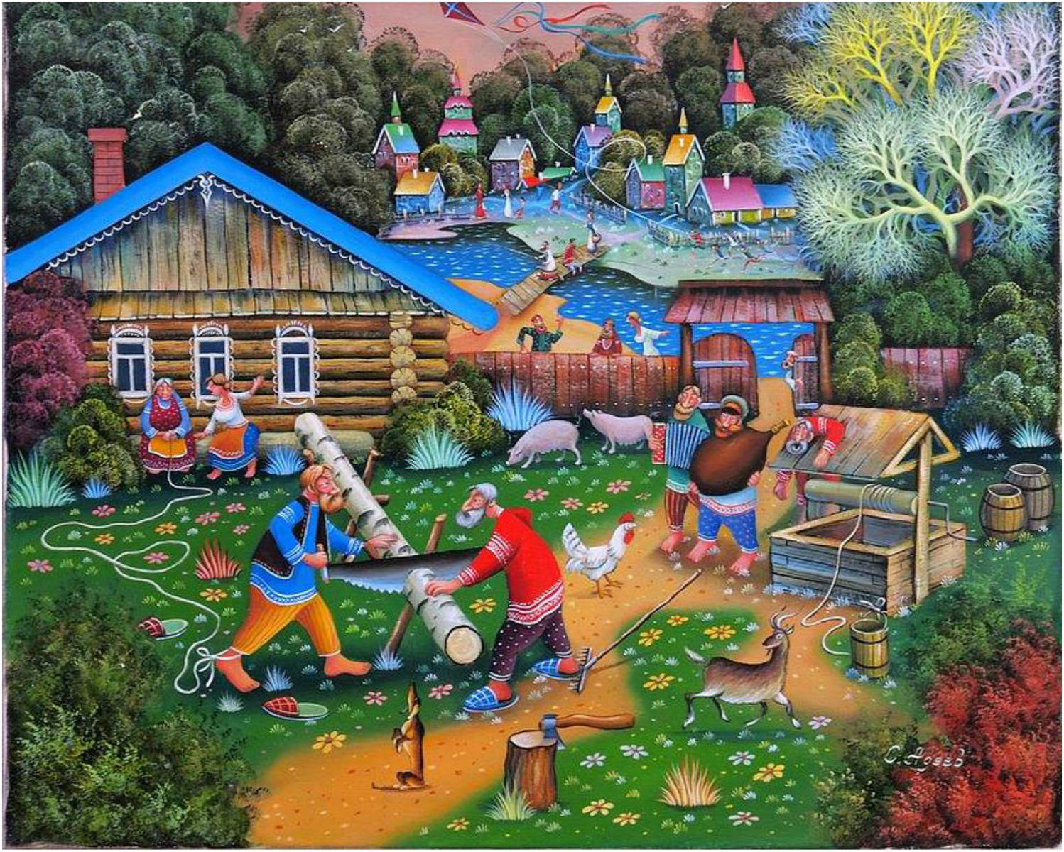 Solve Russian folk art jigsaw puzzle online with 320 pieces