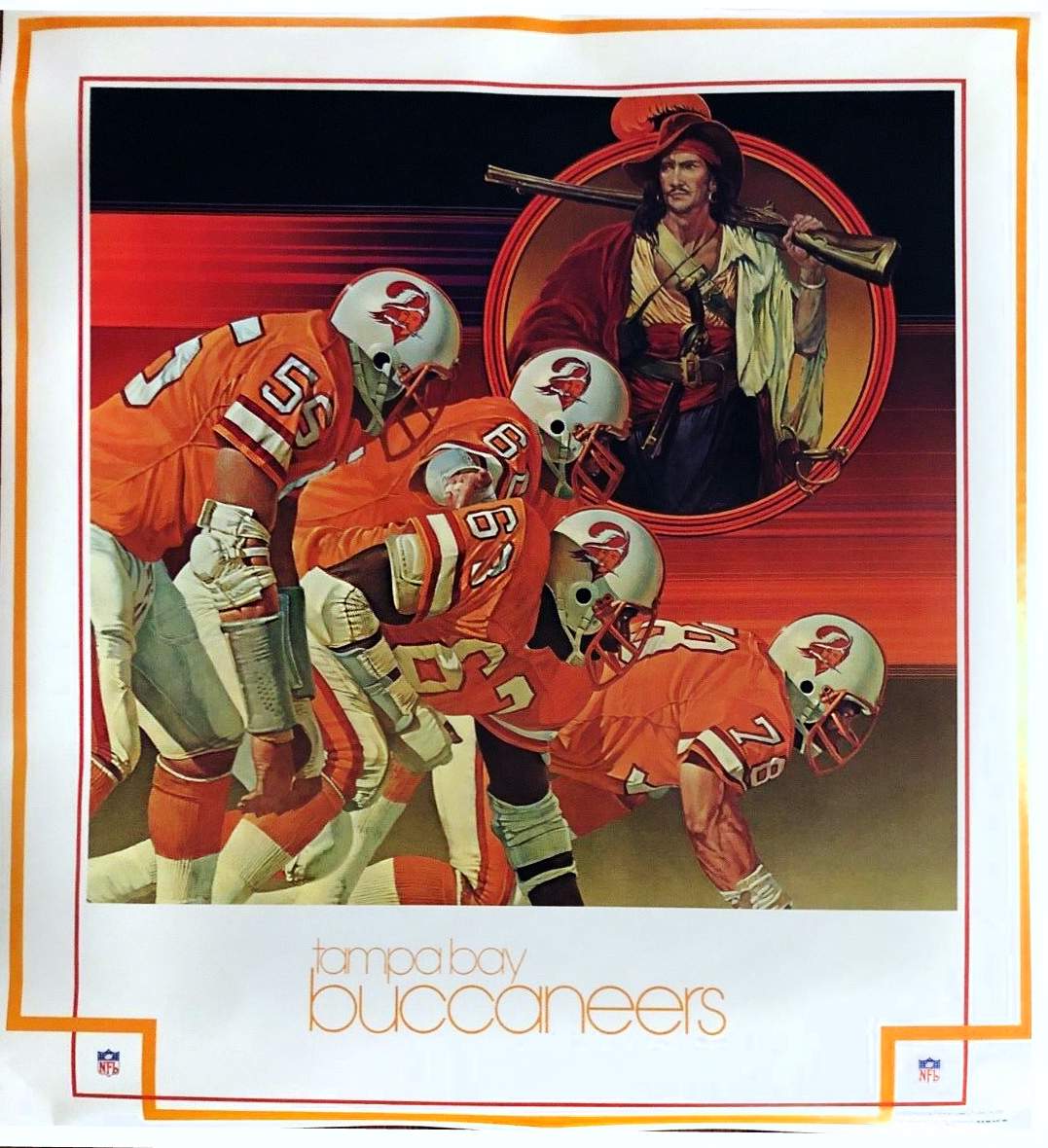 Solve Tampa Bay Buccaneers Art jigsaw puzzle online with 90 pieces