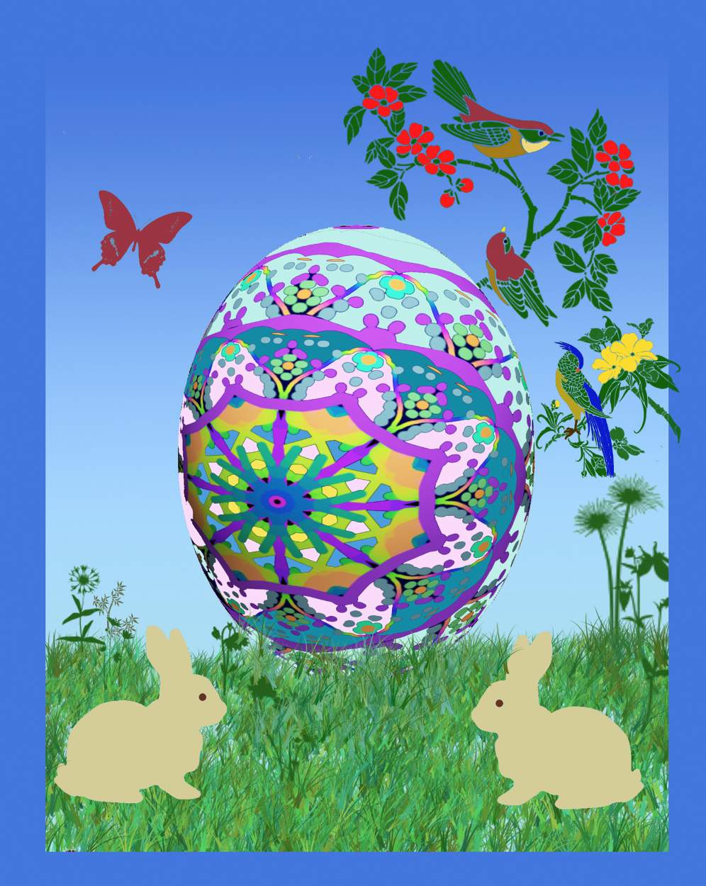 Solve Happy Easter jigsaw puzzle online with 80 pieces