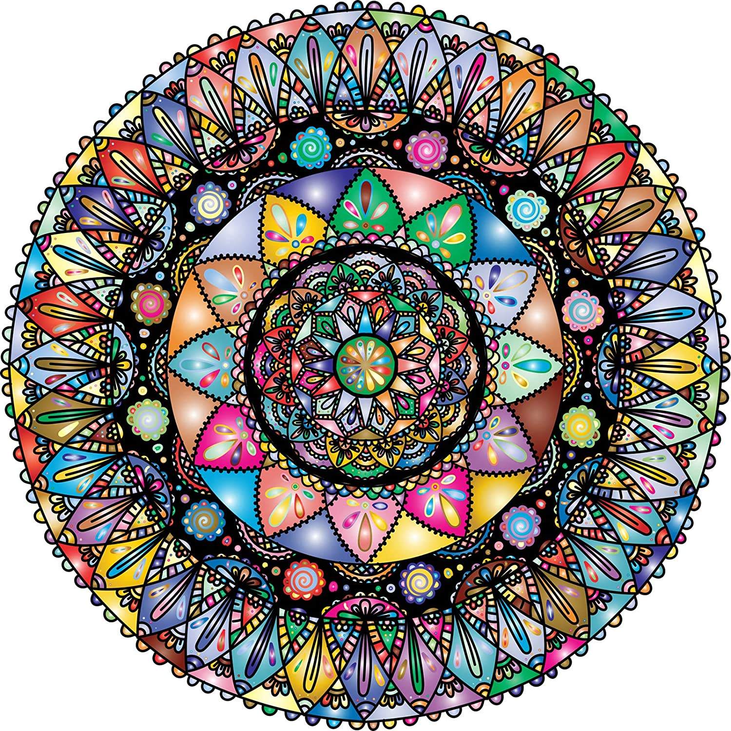 Solve Mandala Fantasy jigsaw puzzle online with 289 pieces
