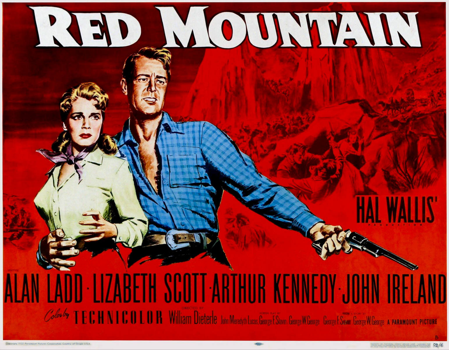 Solve RED MOUNTAIN - 1951 MOVIE POSTER ALAN LADD, LIZABETH SCOTT ...