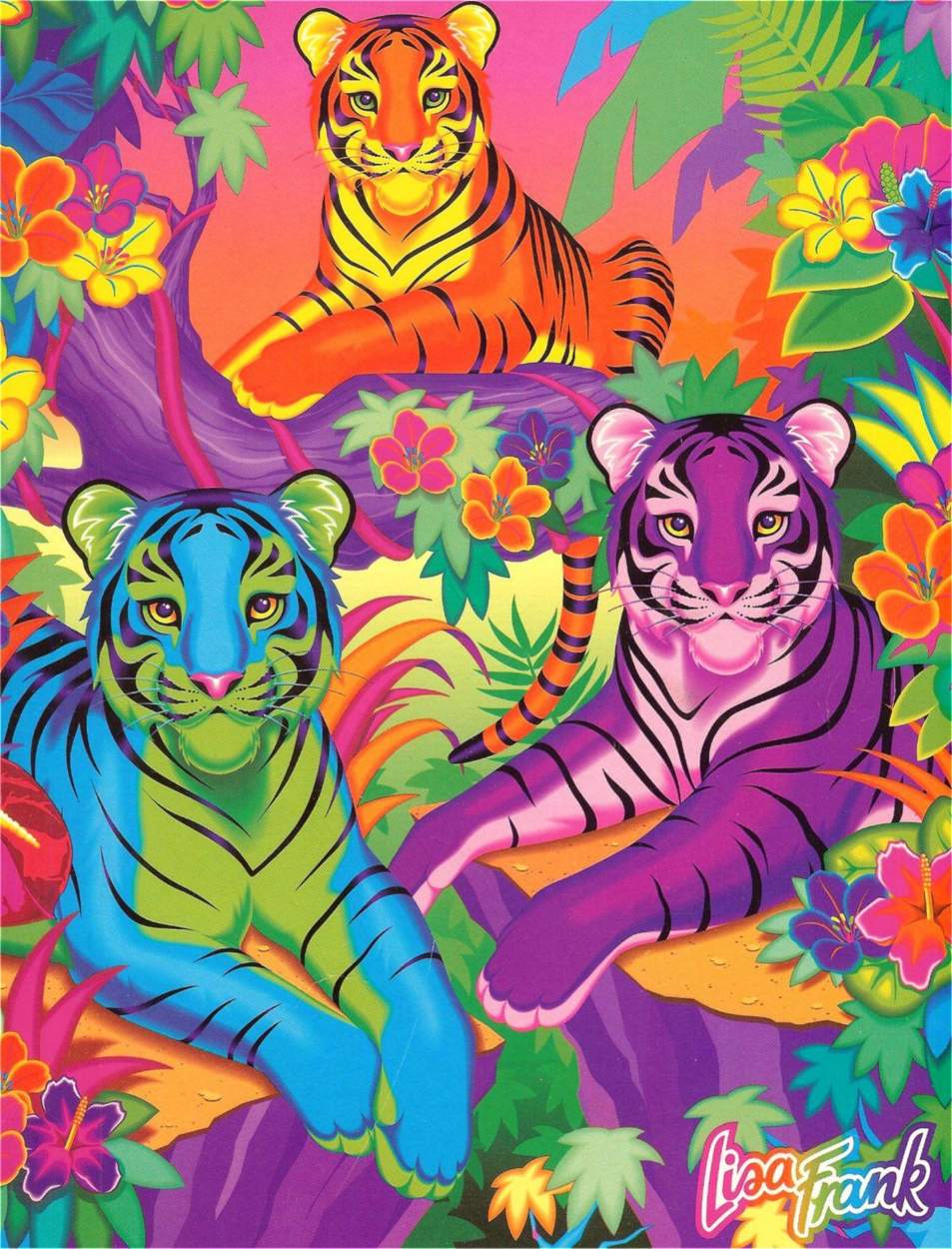 Solve Lisa Frank- Tigers jigsaw puzzle online with 80 pieces