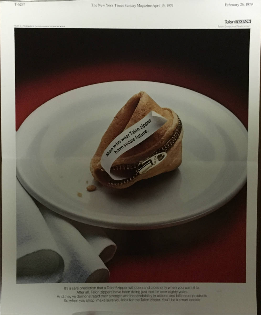 Solve Vintage Talon zipper ad #2, part II jigsaw puzzle online with 120 ...