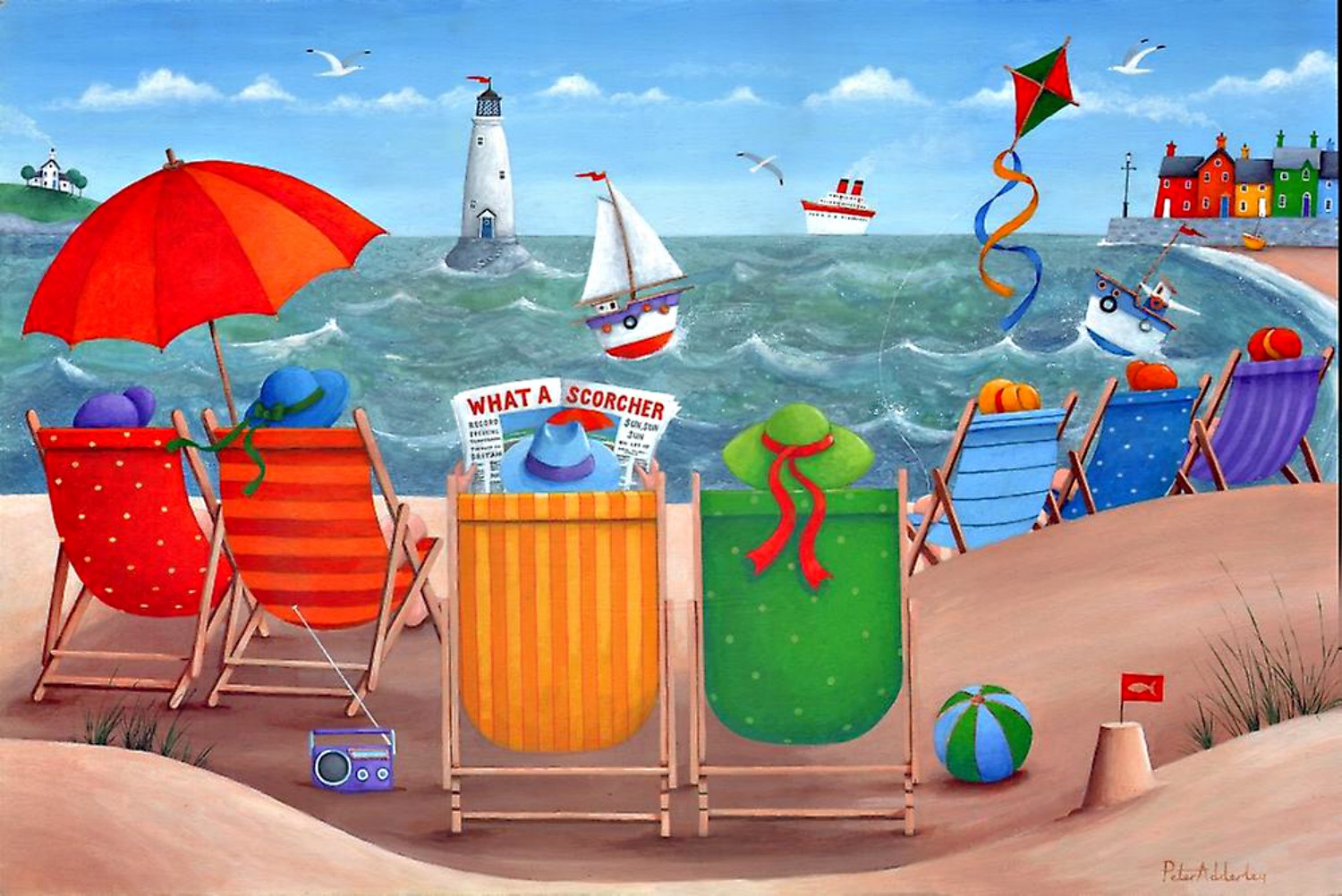 Solve Beach scene jigsaw puzzle online with 330 pieces