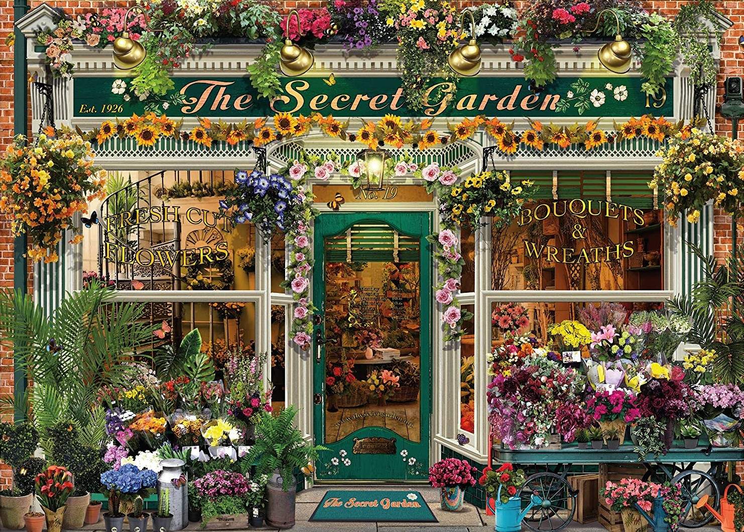 Solve Storefront #2 Flower Shop jigsaw puzzle online with 88 pieces