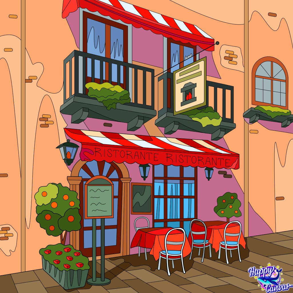 Solve Outdoor Cafe jigsaw puzzle online with 169 pieces
