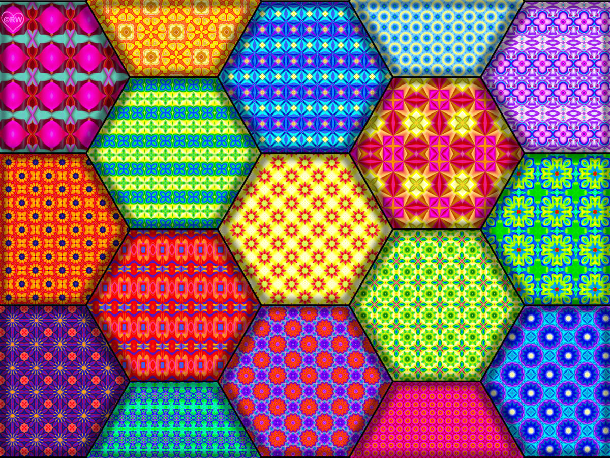 Solve Pattern Pavers!! ~ Medium jigsaw puzzle online with 63 pieces