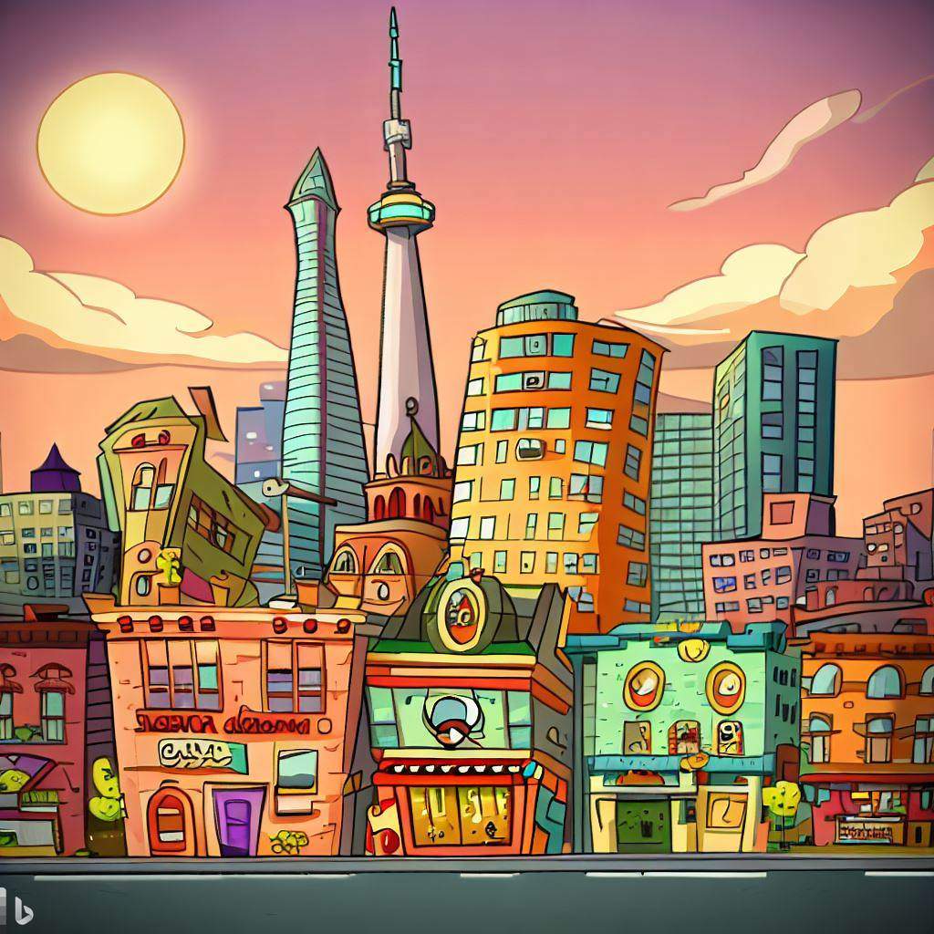 Solve Cartoon City Scape jigsaw puzzle online with 169 pieces