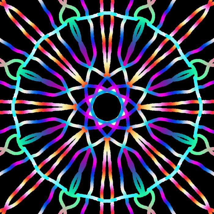 Solve Random Kaleidoscope #35 jigsaw puzzle online with 9 pieces