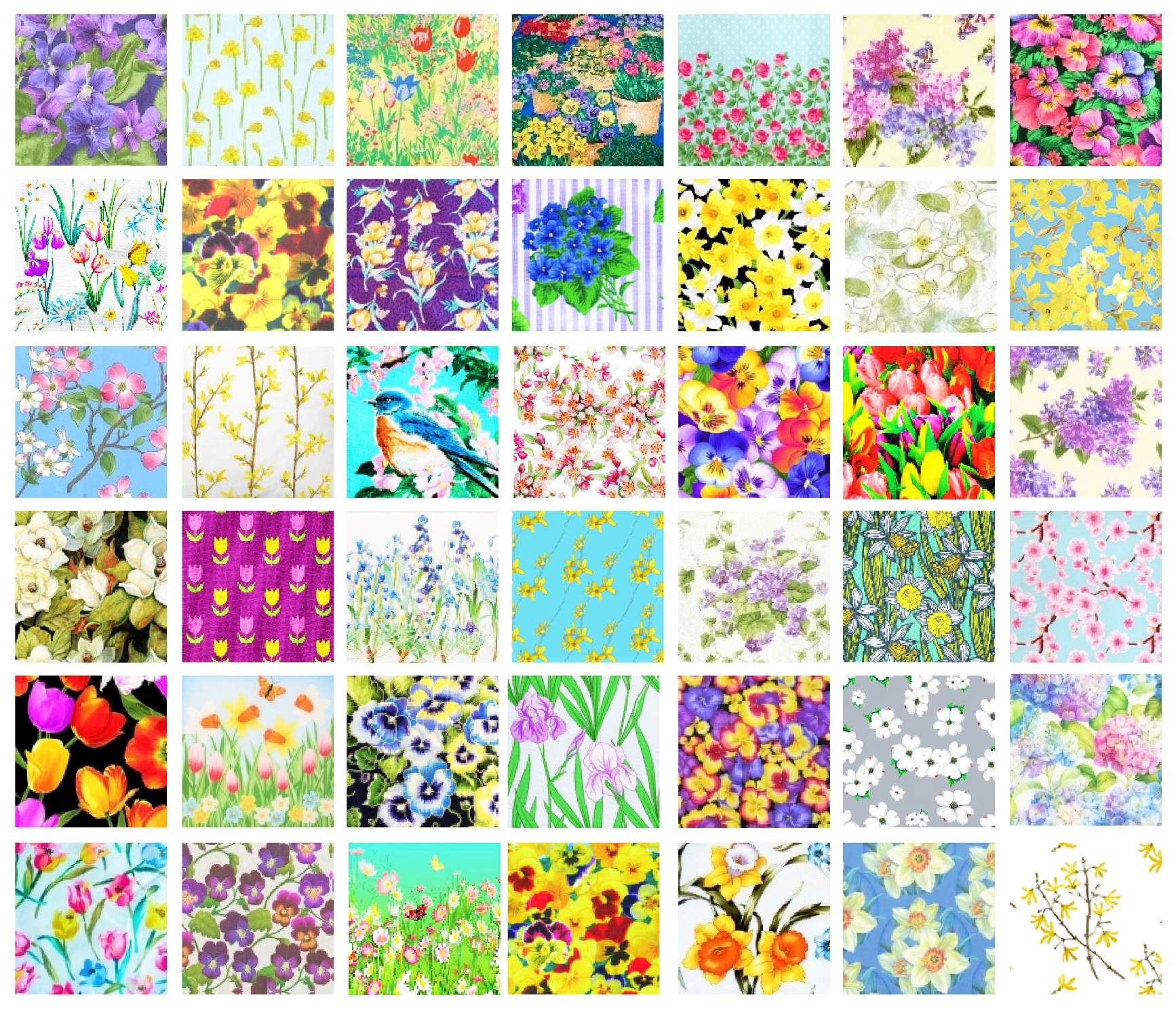 Solve PATCHWORK SPRING FLOWERS jigsaw puzzle online with 378 pieces