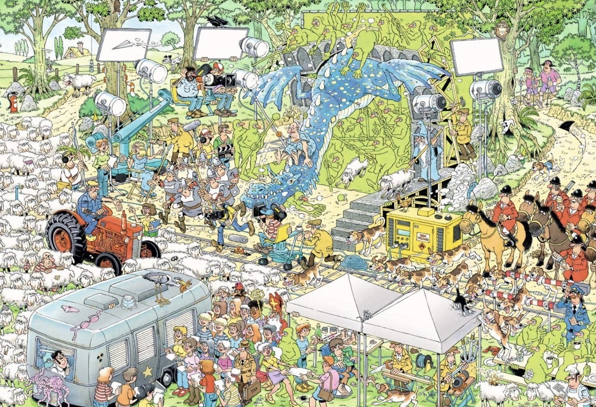 Solve The tv studios jigsaw puzzle online with 280 pieces