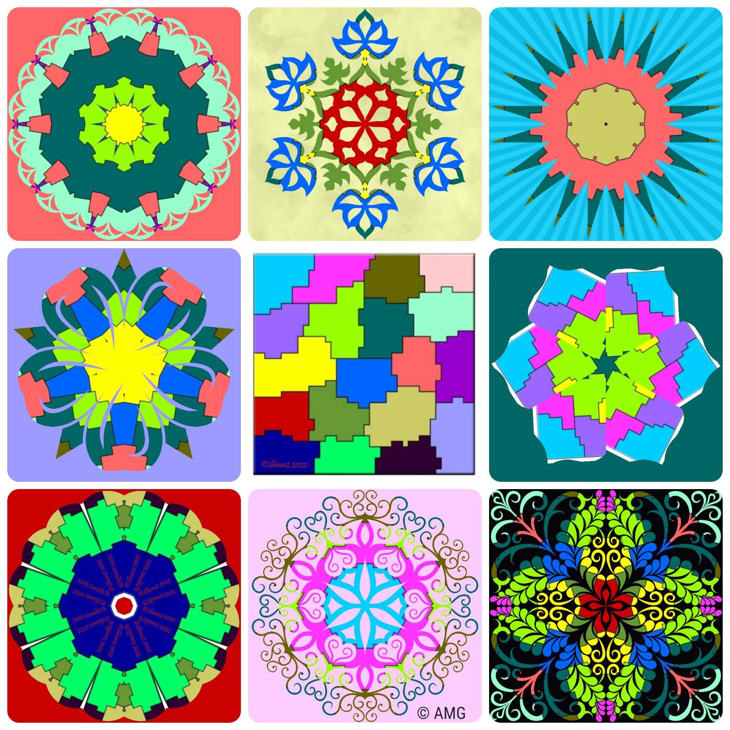 Solve Shirley's Many Patches Recycled jigsaw puzzle online with 144 pieces