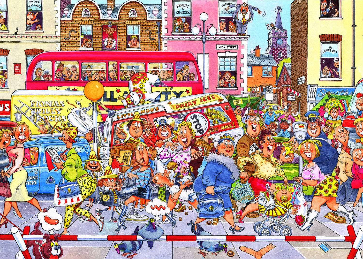 Solve street scene jigsaw puzzle online with 165 pieces