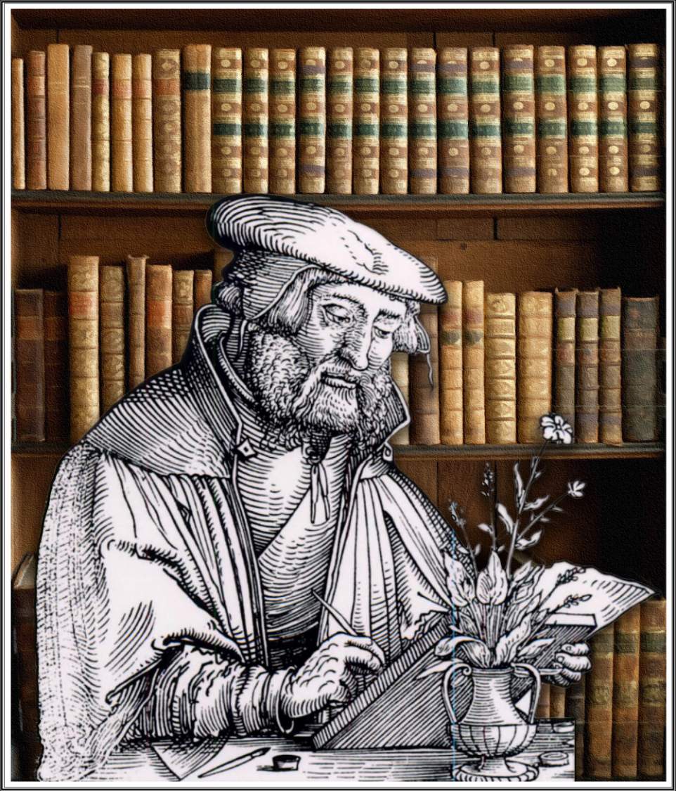 Solve Renaissance Scholar jigsaw puzzle online with 56 pieces