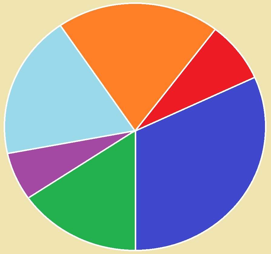 Solve CA 1053 - Pie chart (Large) jigsaw puzzle online with 196 pieces
