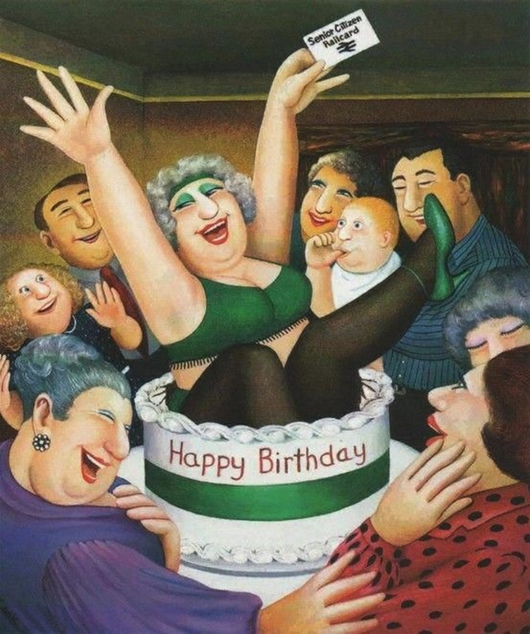 Solve Beryl Cook jigsaw puzzle online with 143 pieces