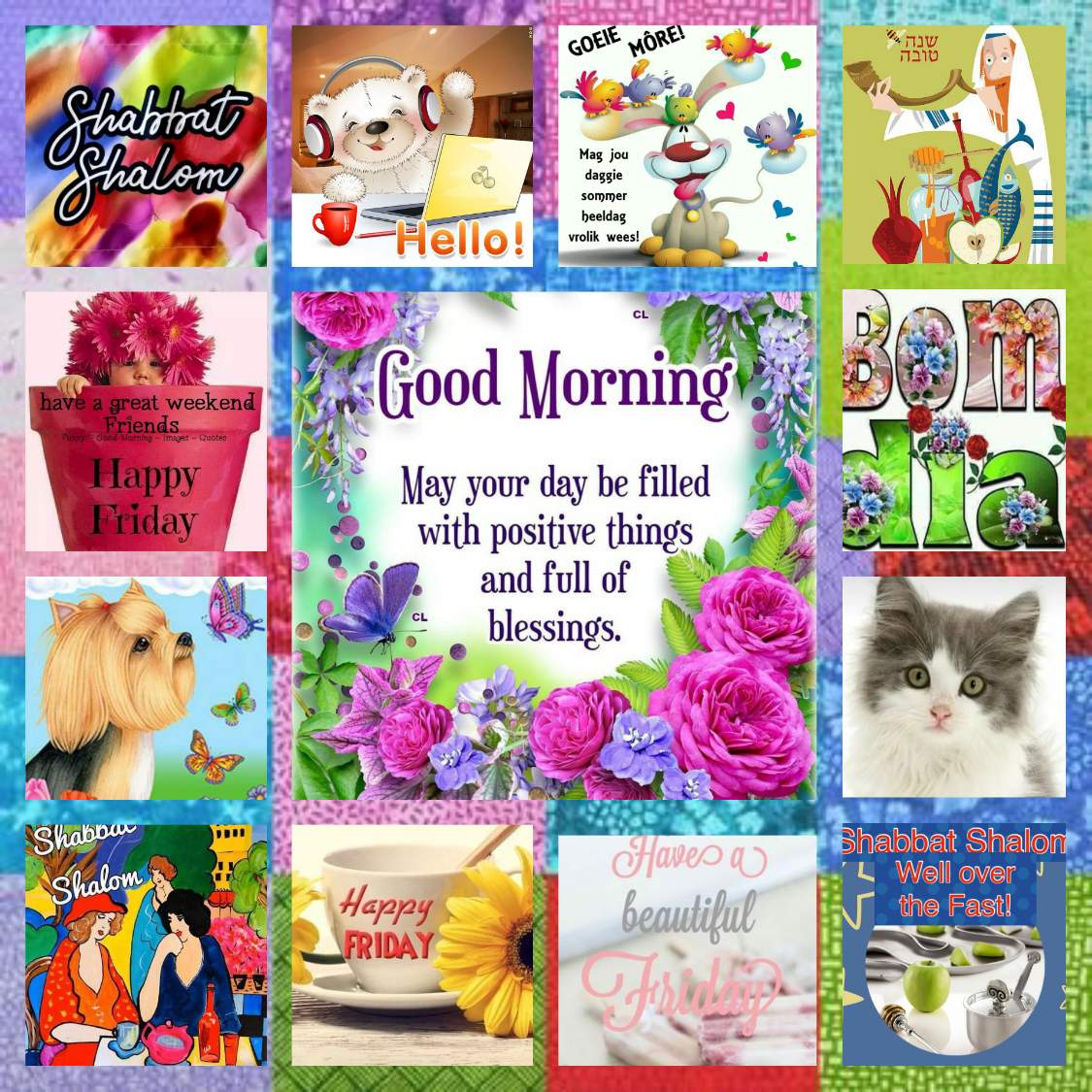 Solve FRIDAY GREETINGS jigsaw puzzle online with 81 pieces