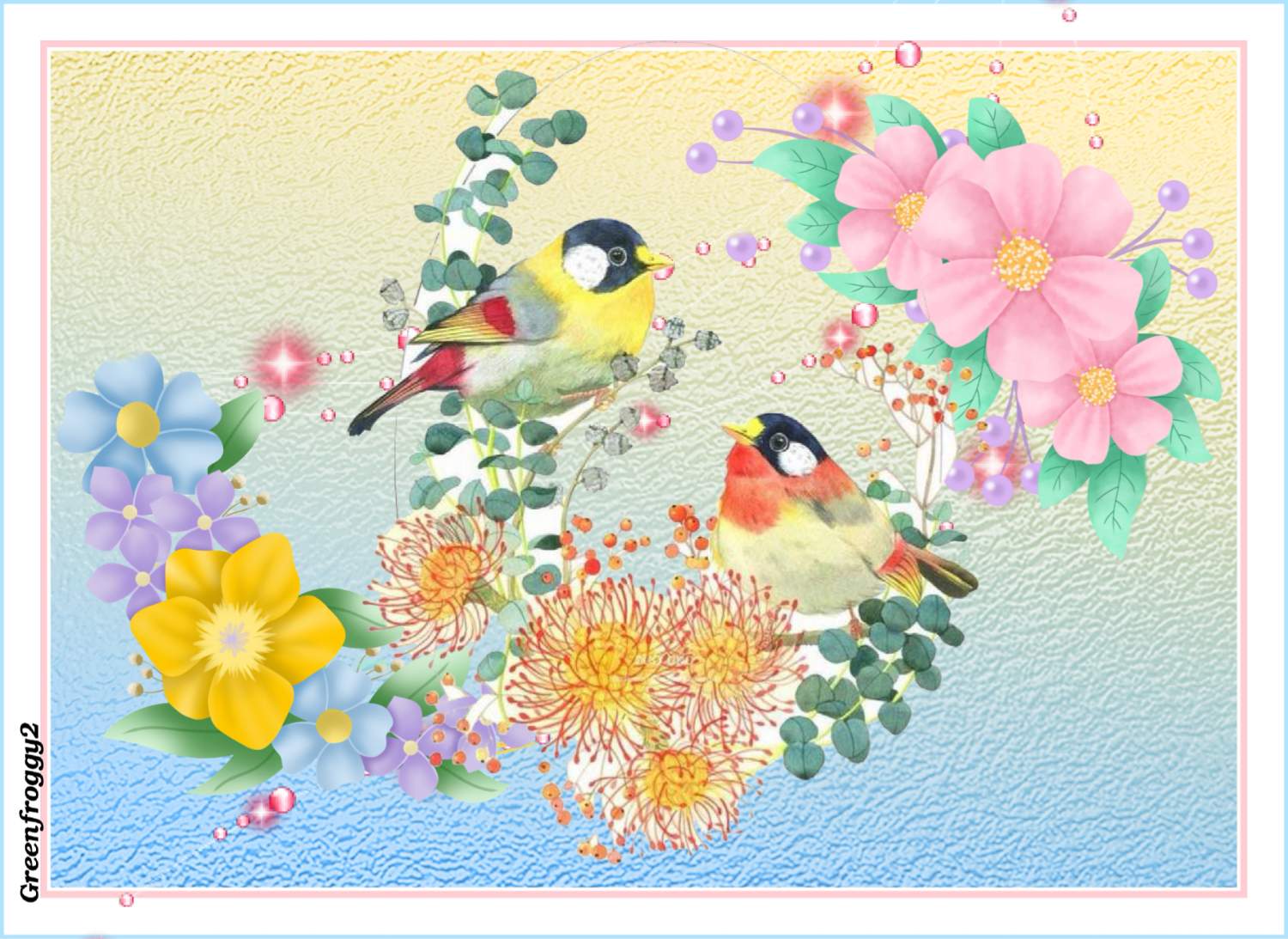 Solve PUZZLE - Bird And Flowers jigsaw puzzle online with 88 pieces