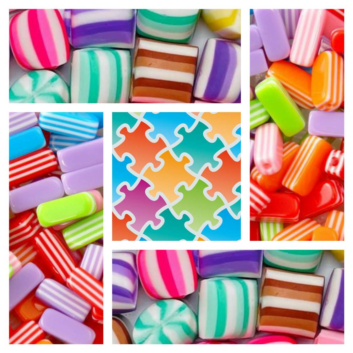 Solve ROCK CANDY jigsaw puzzle online with 81 pieces