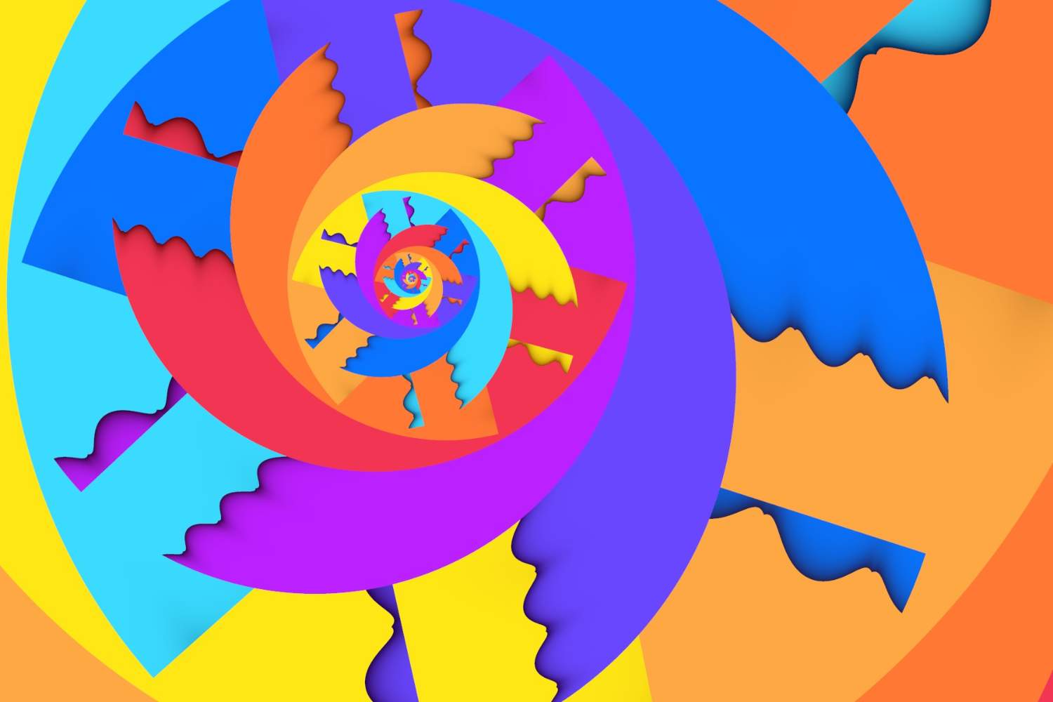 Solve Bright Spiral 17 jigsaw puzzle online with 96 pieces