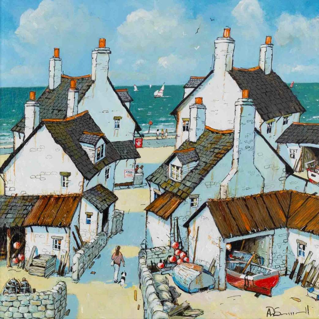 Solve "Cornish Fishing Village" jigsaw puzzle online with 25 pieces