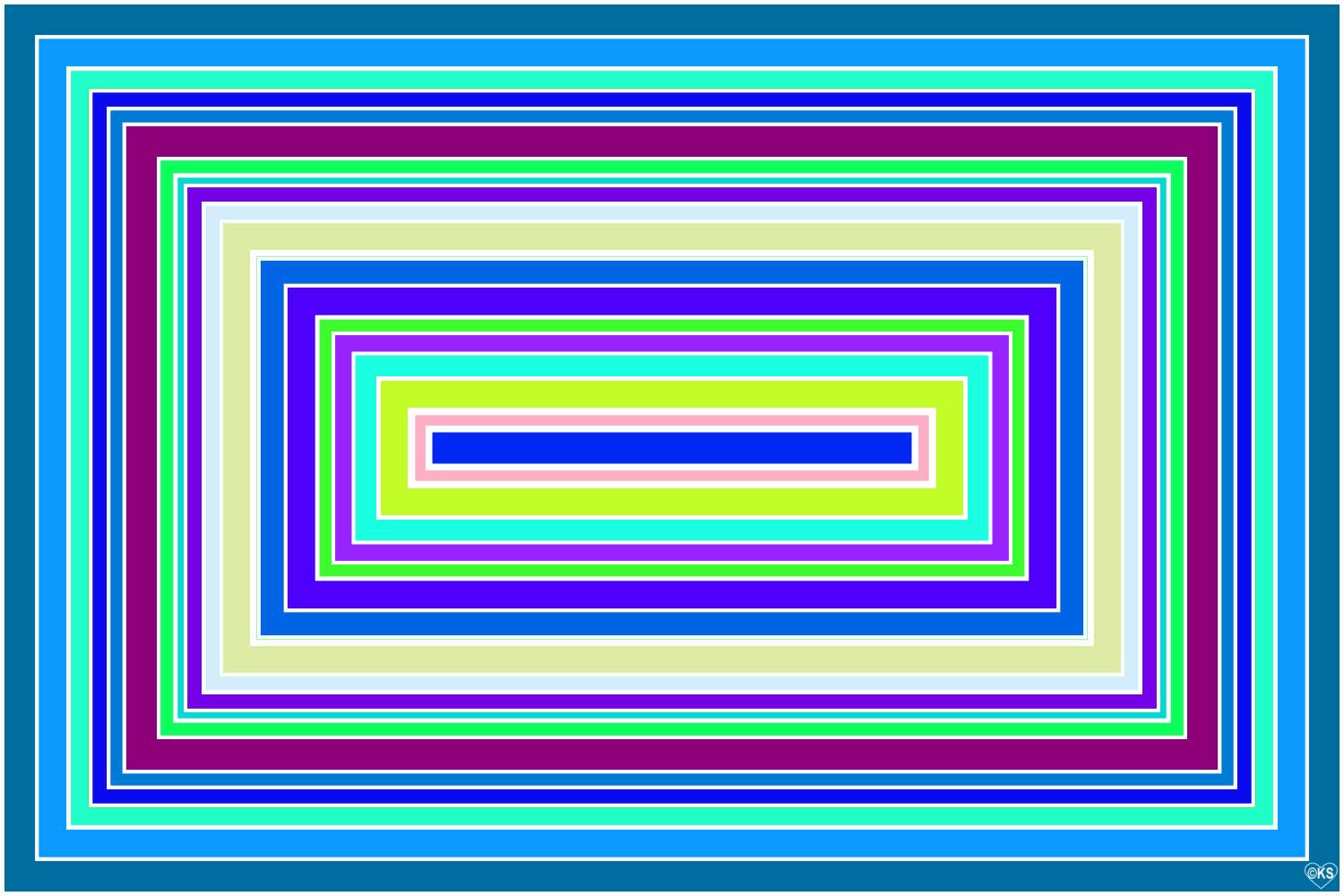 Solve Concentric Rectangles!! ~ M jigsaw puzzle online with 96 pieces