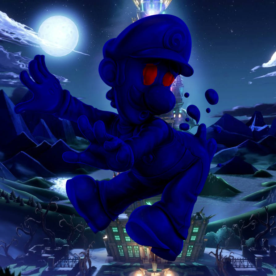 Solve Shadow Luigi jigsaw puzzle online with 49 pieces