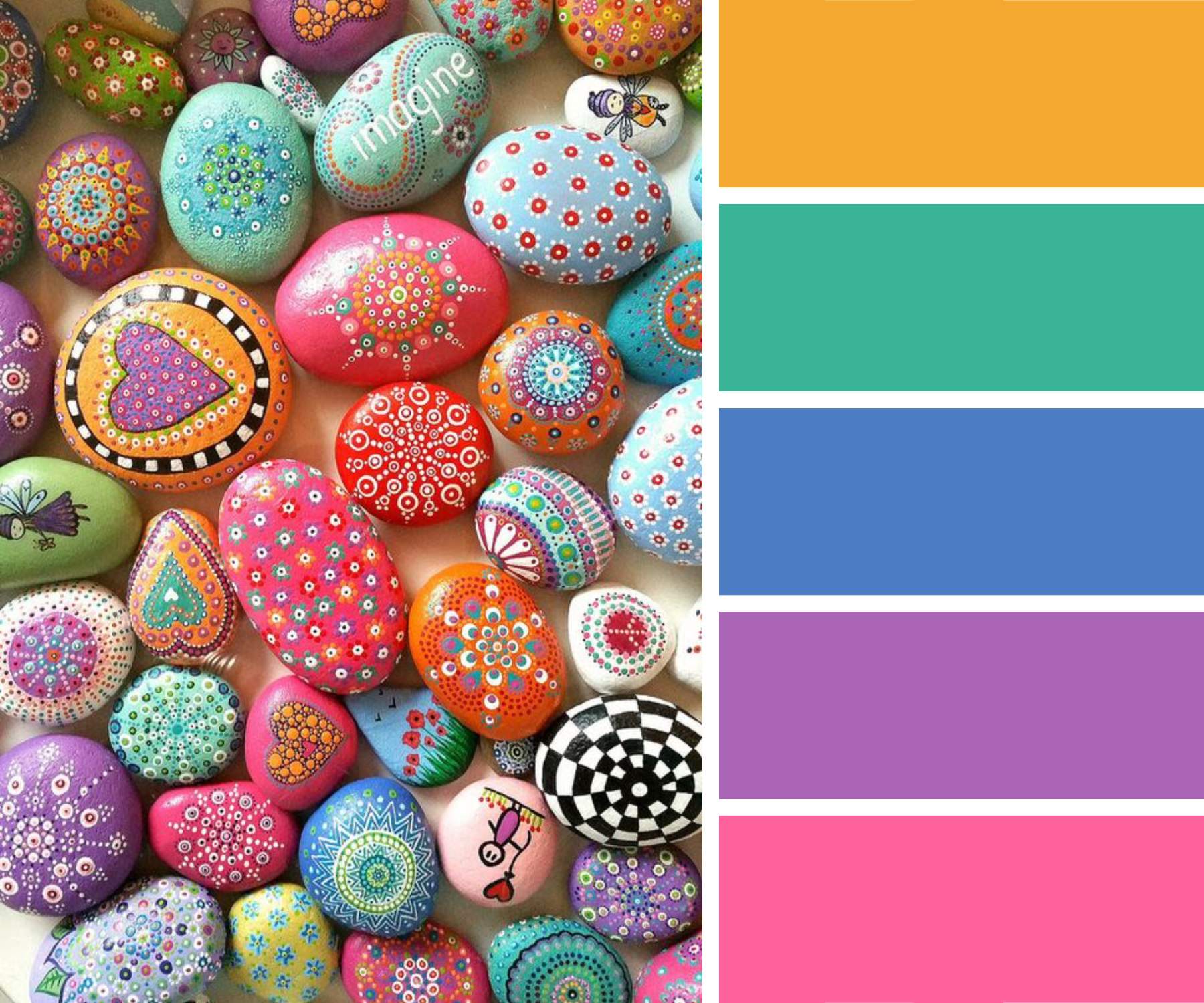 Solve Painted Stones jigsaw puzzle online with 270 pieces