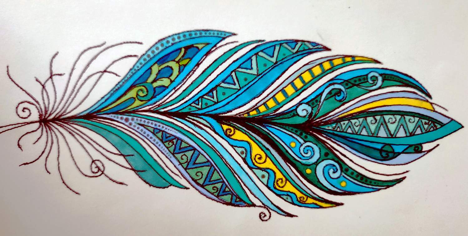 Solve feather like design jigsaw puzzle online with 50 pieces