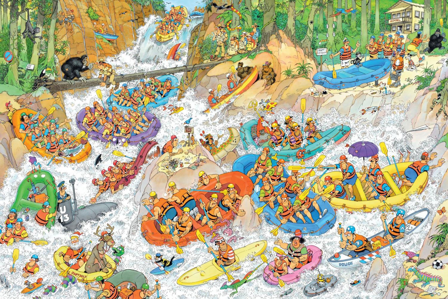 Solve white water rafting jigsaw puzzle online with 425 pieces