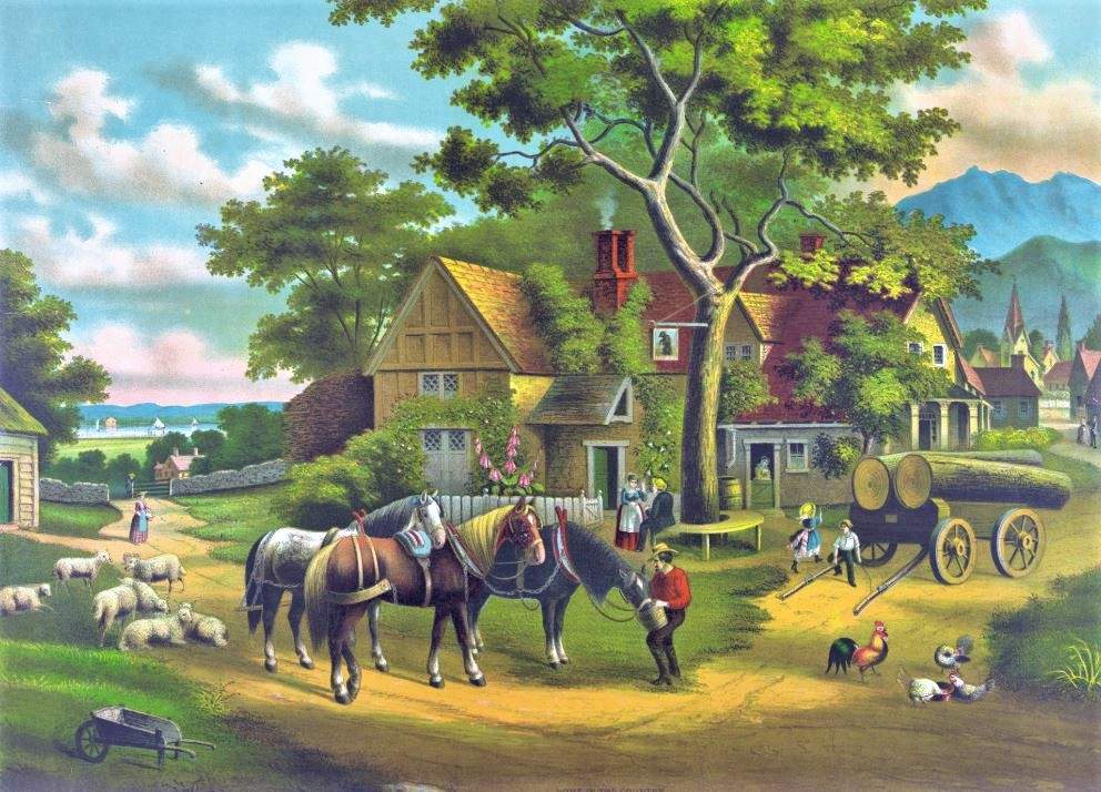 Solve "Saturday Morning Country Life" jigsaw puzzle online with 70 pieces