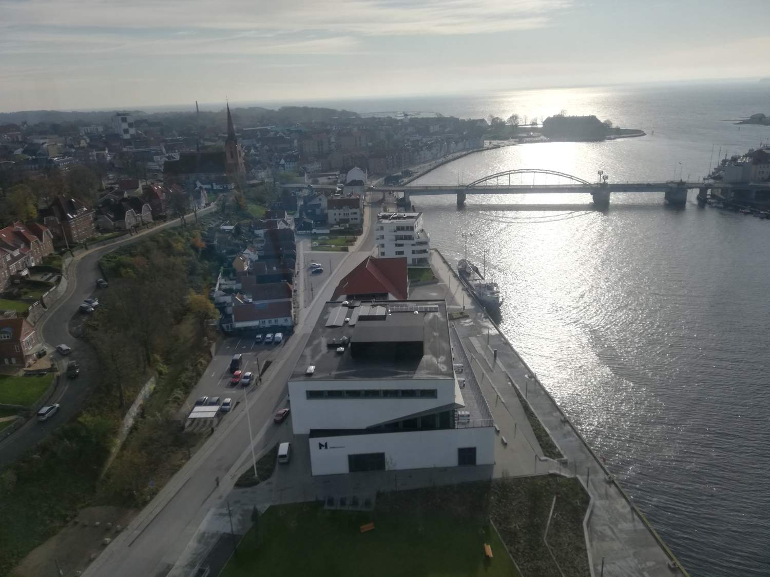 Solve Blick auf den Alssund und ein Stück von Sønderborg, Dänemark ...
