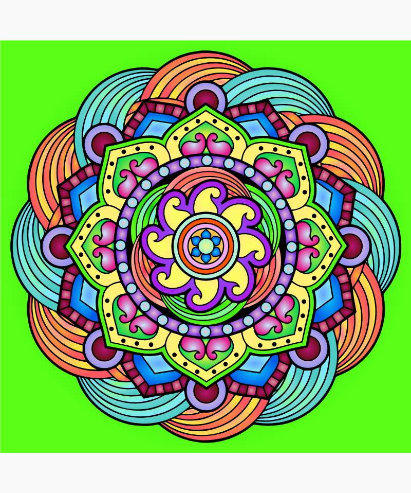 Solve twisted fringe mandala jigsaw puzzle online with 80 pieces