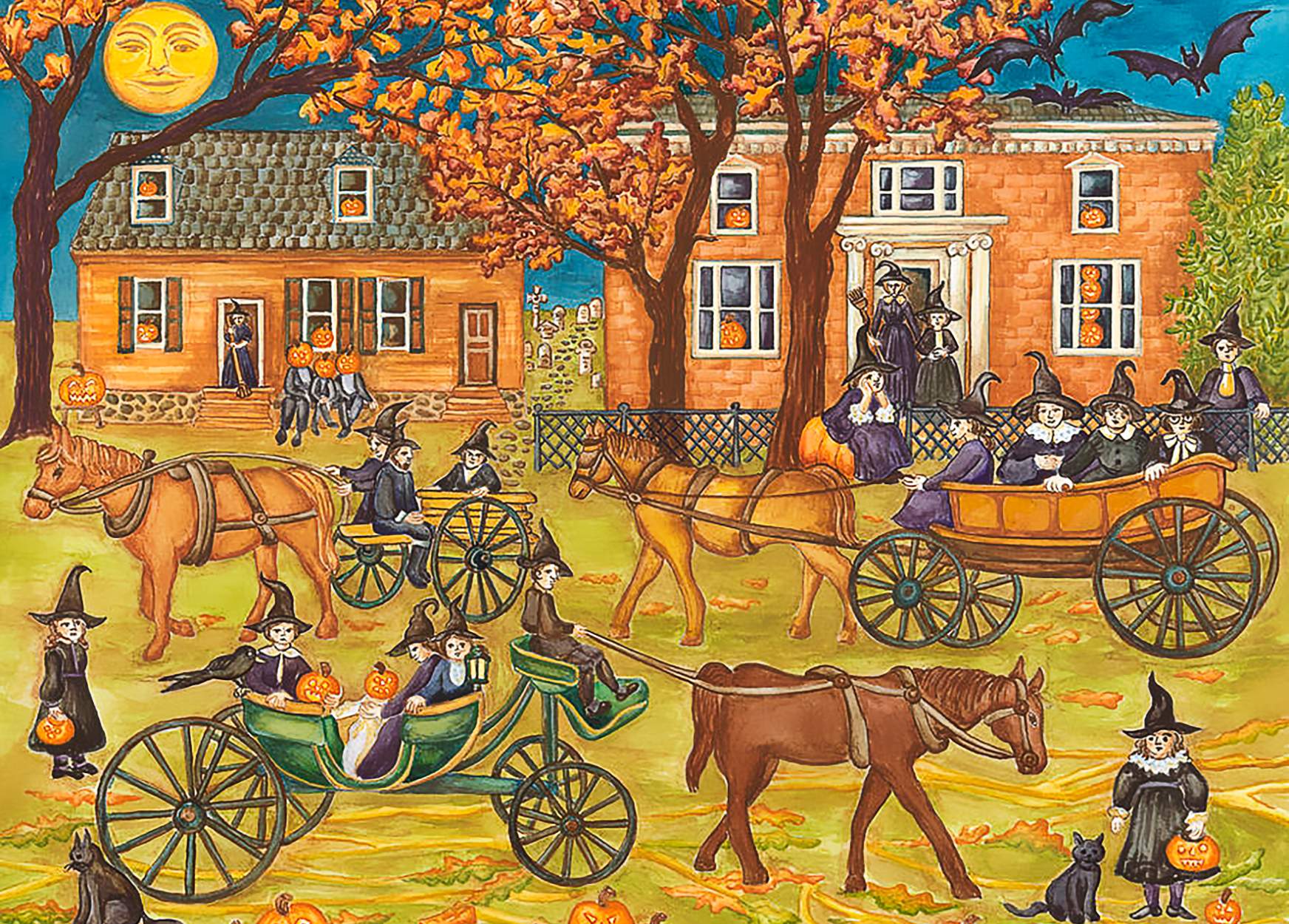 Solve Witches Night Out jigsaw puzzle online with 150 pieces