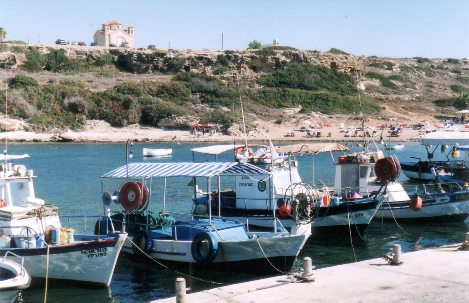 Solve St.Georges Bay, Paphos, Cyprus jigsaw puzzle online with 96 pieces