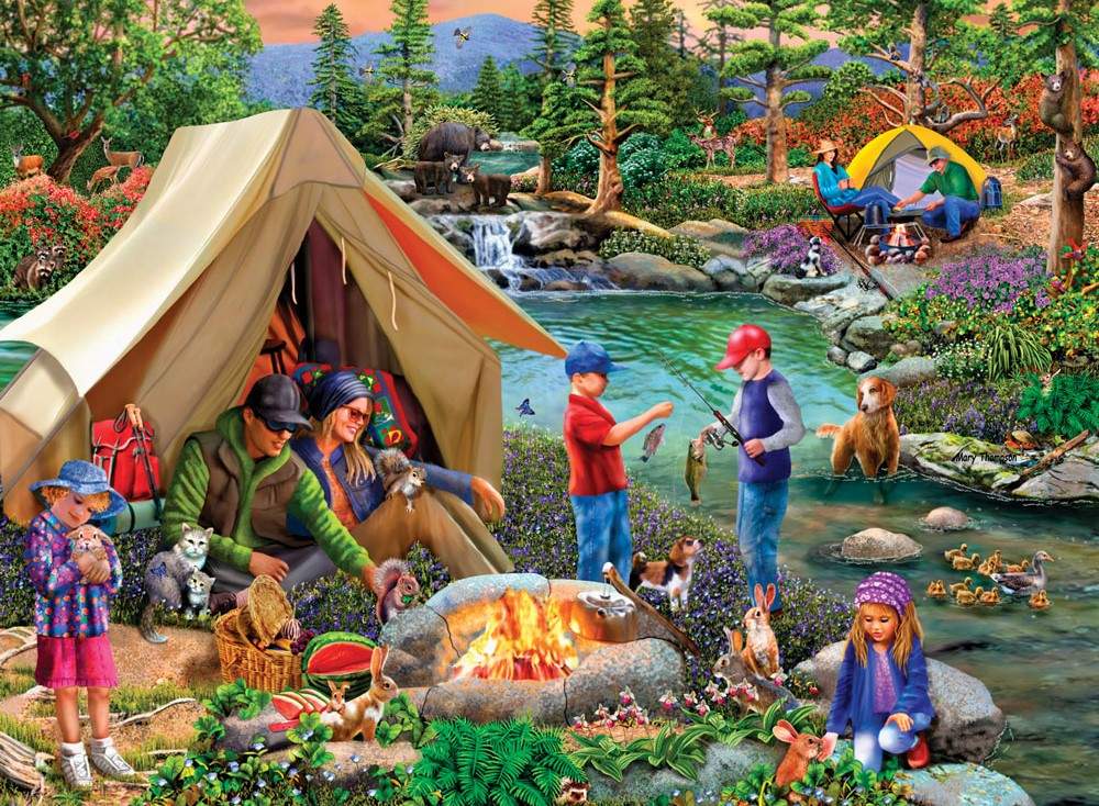 Solve Tent Camping #1 jigsaw puzzle online with 88 pieces