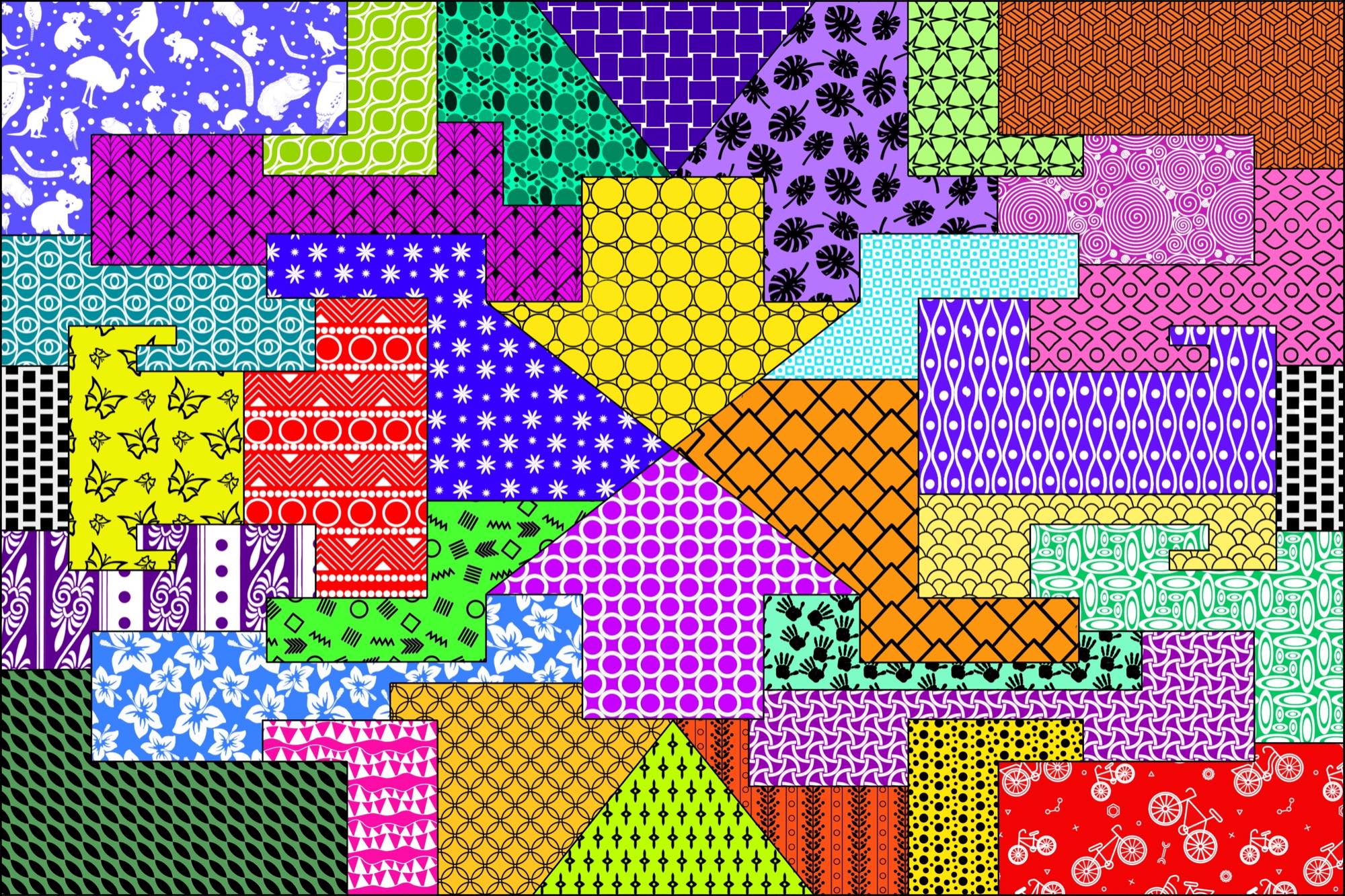 Solve More home grown patterns jigsaw puzzle online with 600 pieces