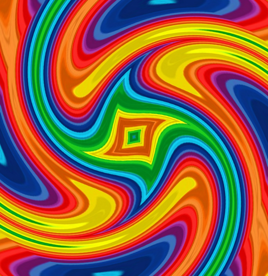 Solve Colorful Rainbow Swirl jigsaw puzzle online with 196 pieces