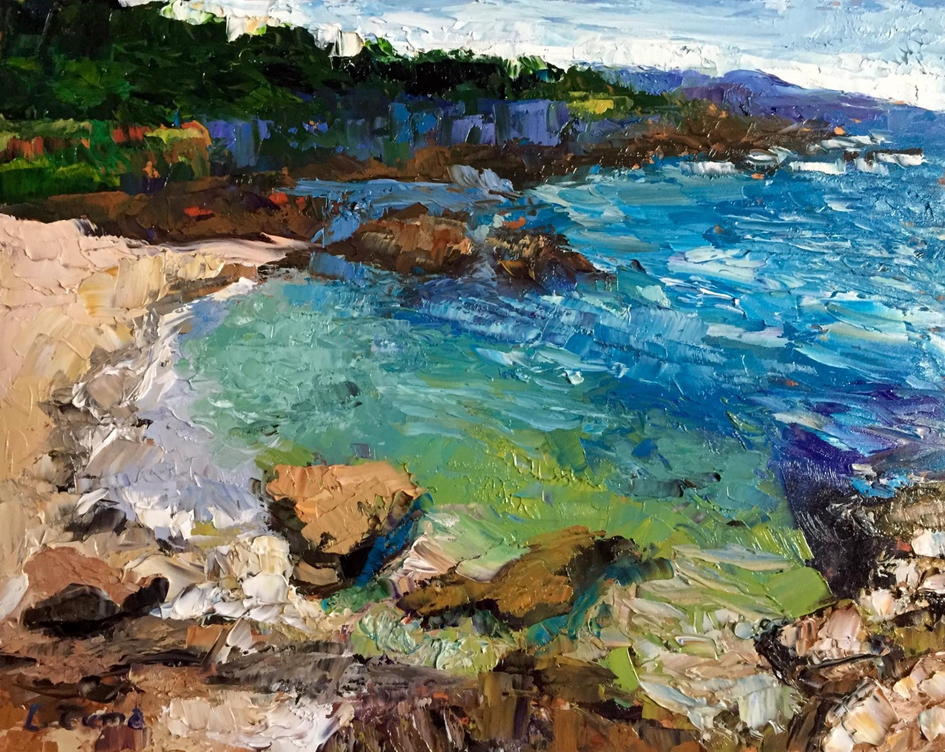 Solve Pebble Beach jigsaw puzzle online with 180 pieces